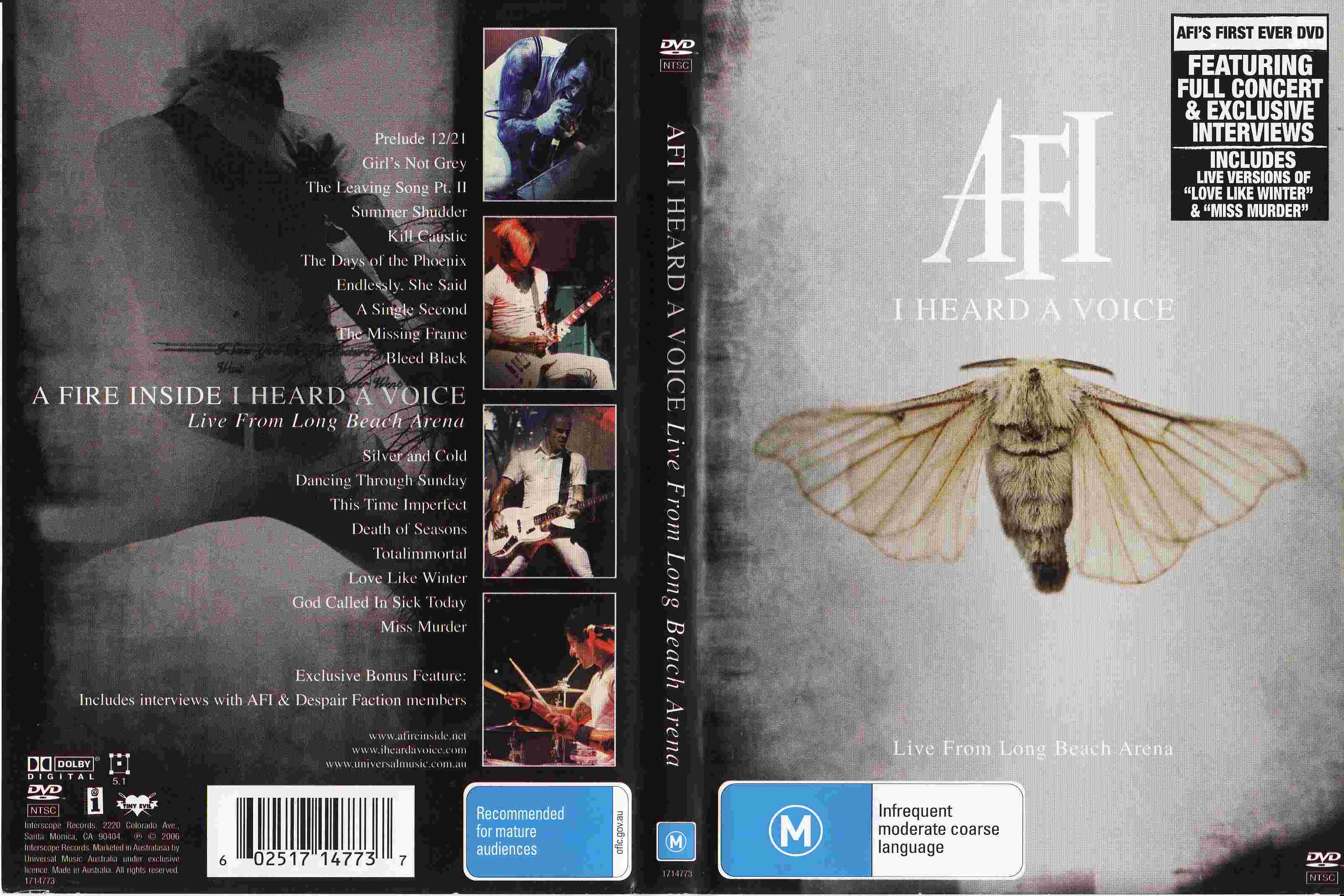 AFI I Heard A Voice : Front | DVD Covers | Cover Century | Over 1.000. ...